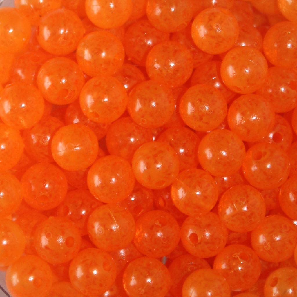 MB-06 Mottled Orange Clear - TroutBeads